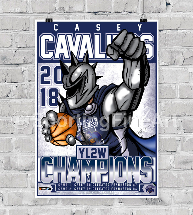 Casey Cavaliers 2018 Championship Poster — Sporting Fine Art