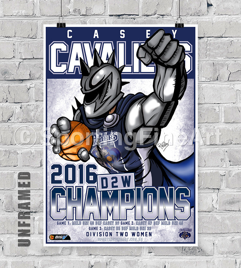 Casey Cavaliers 2016 Championship Poster — Sporting Fine Art