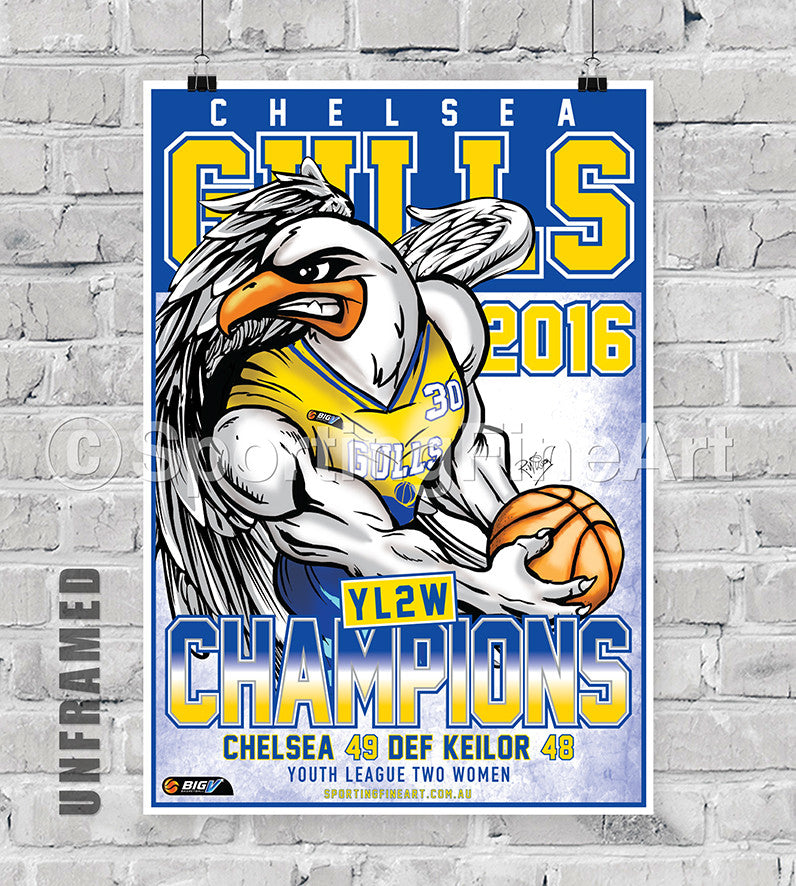Chelsea Gulls 2016 Championship Poster — Sporting Fine Art