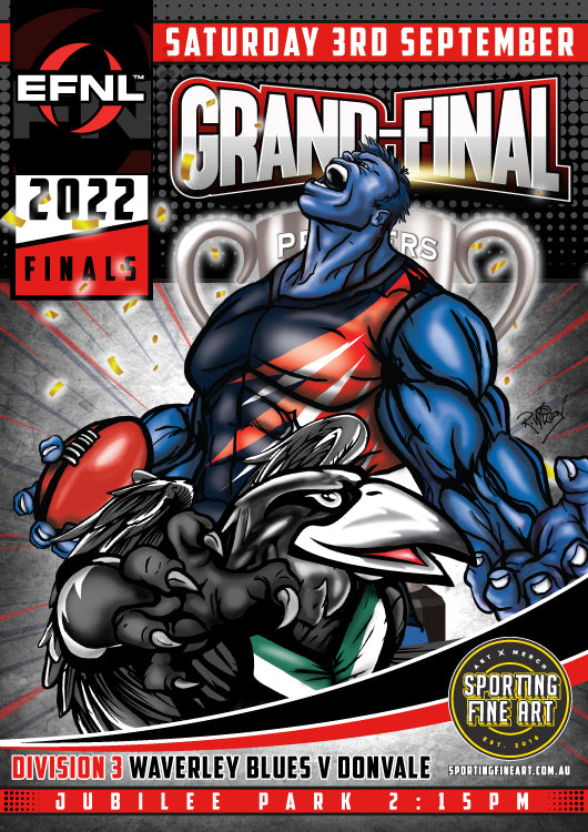 EFNL 2022 Division 3 Grand Final Poster — Sporting Fine Art