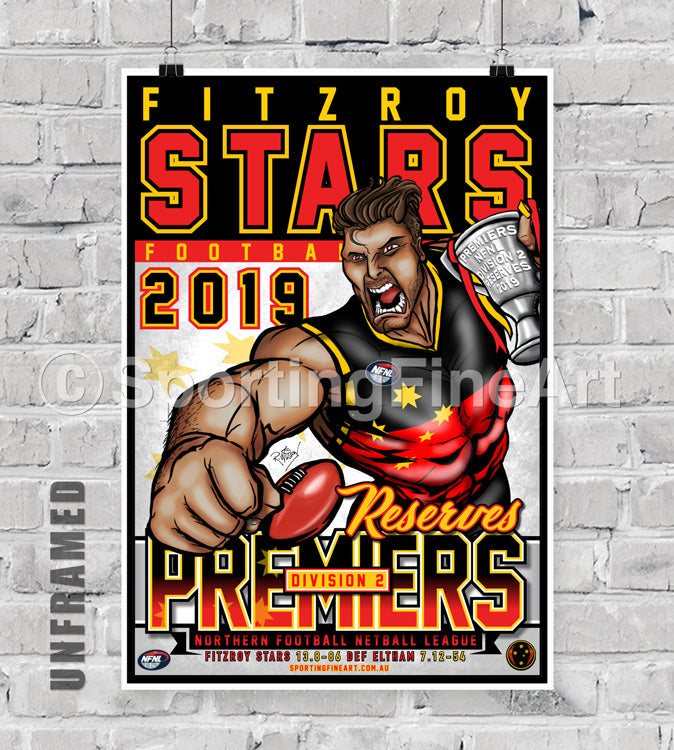 Fitzroy Stars FC 2019 Premiership Poster — Sporting Fine Art