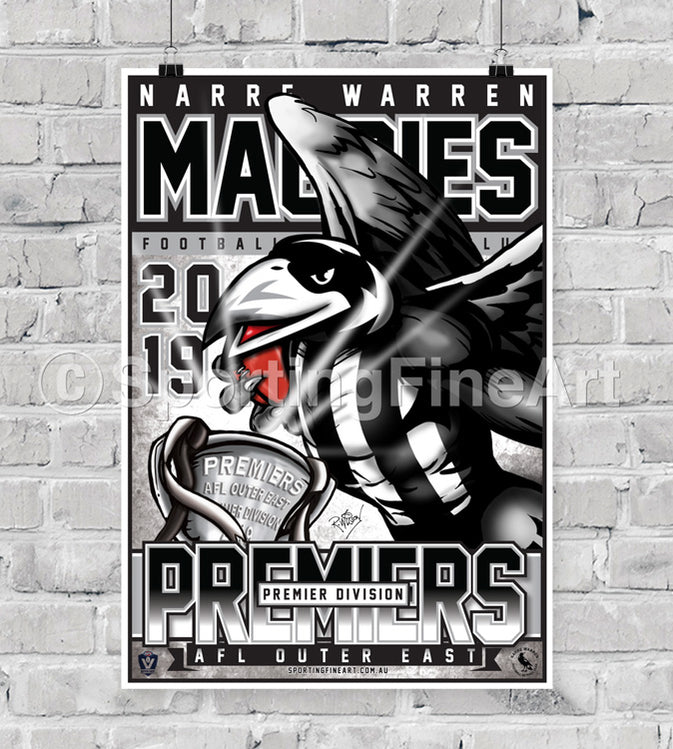 Narre Warren Football Club 2019 Premiership Poster — Sporting Fine Art