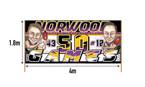 Milestone Run Through Banners — Sporting Fine Art