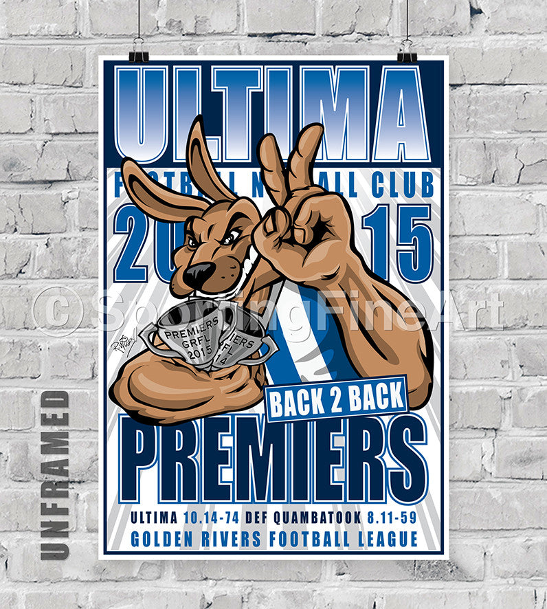 Ultima Football Club 2015 Premiership Poster — Sporting Fine Art
