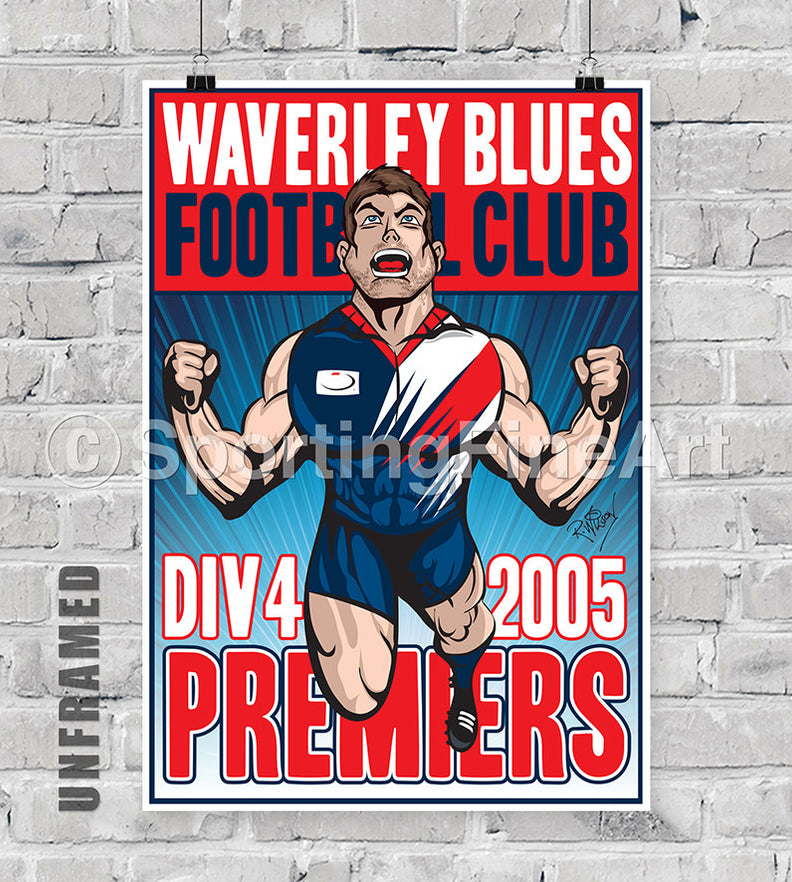 Waverley Blues Football Club 2005 Premiership Poster — Sporting Fine Art
